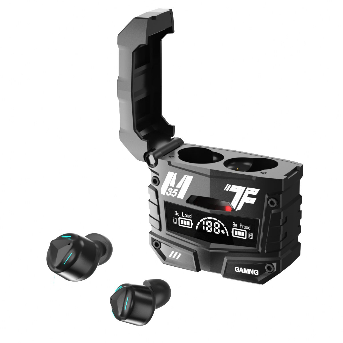 Беспроводная игровая гарнитура Bluetooth низкая задержка, Сверхдолговечное механическое серебро