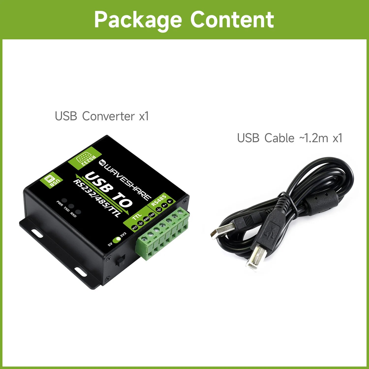 Waveshare USB к RS232/485/TTL конвертер, FT232RL