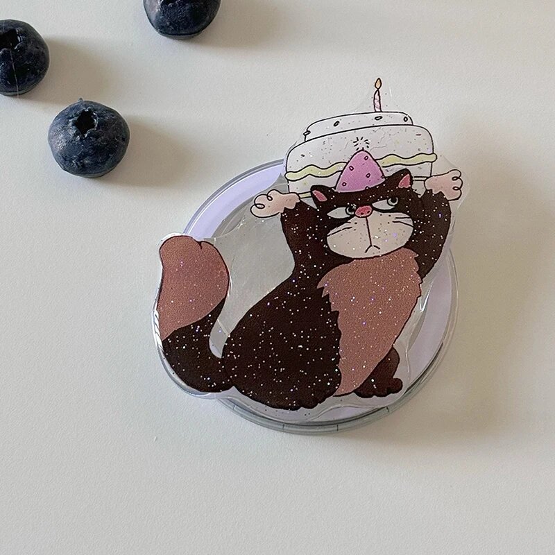 Корейский симпатичный мультяшный магнитный держатель в виде кошки на день рождения, держатель-подставка для телефона, держатель для iPhone, для планшета Magsafe Smart Tok