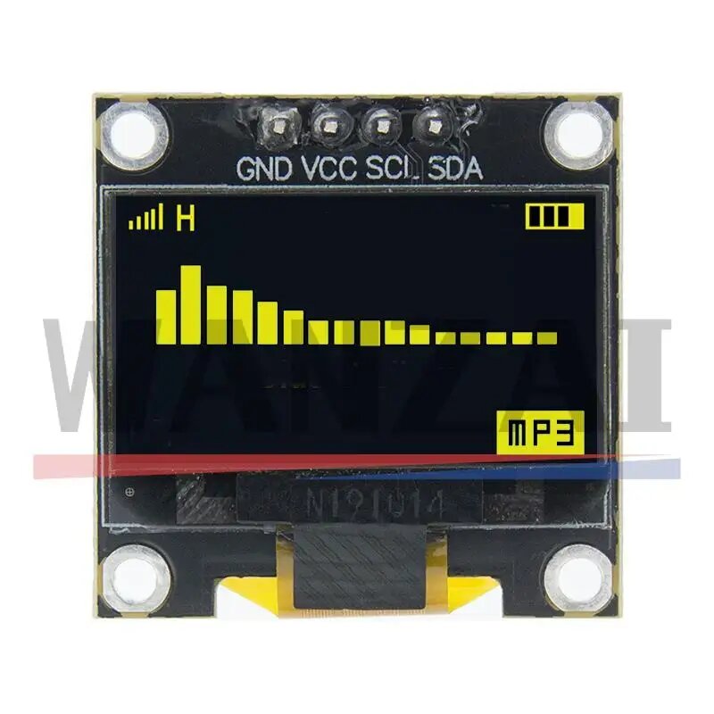 OLED дисплей 0.96" 128x64, New-yellow