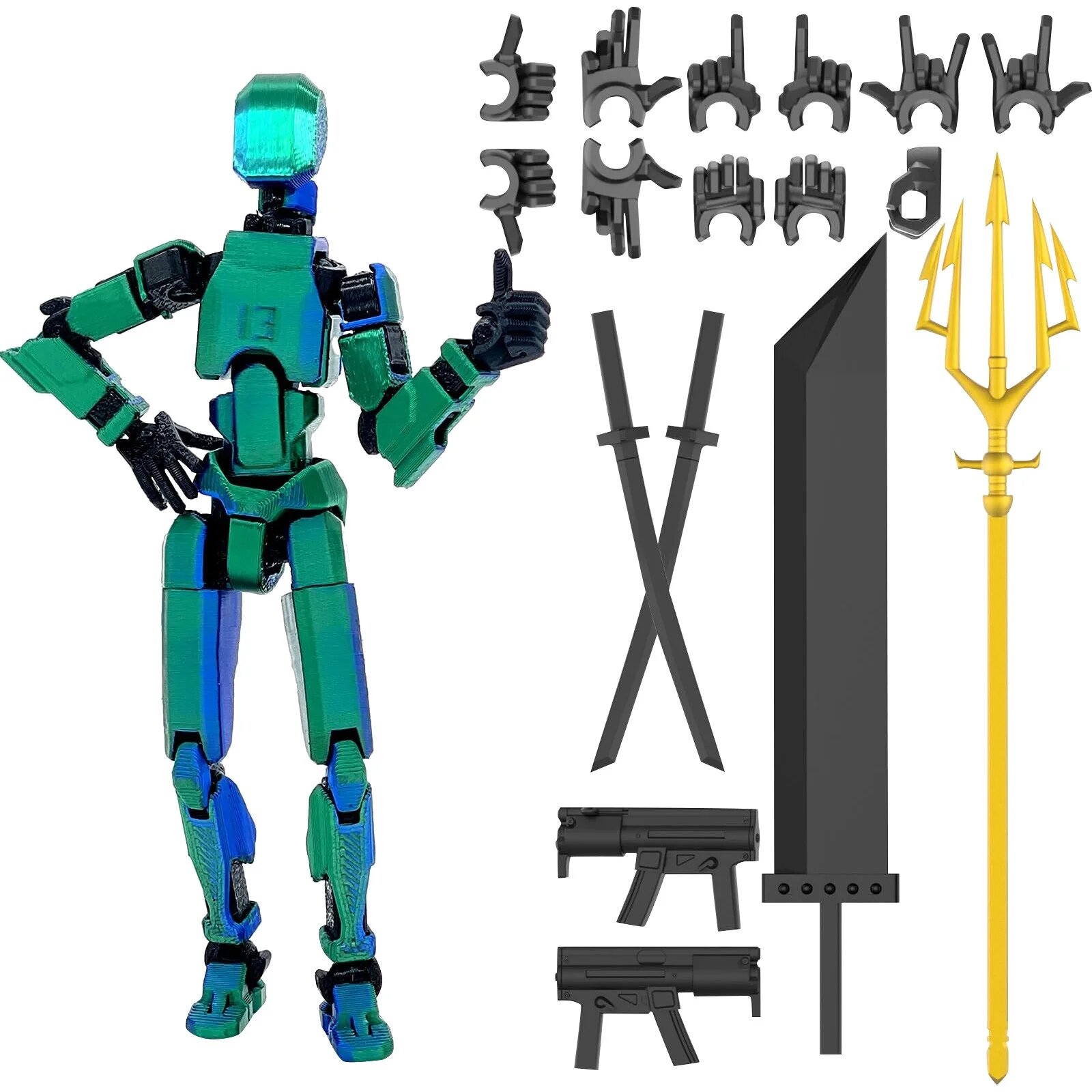 Фигурка T13, фигурка Titan 13, напечатанная на 3D-принтере, фигурка Lucky 13, фигурка Nova 13, фигурка Dummy 13