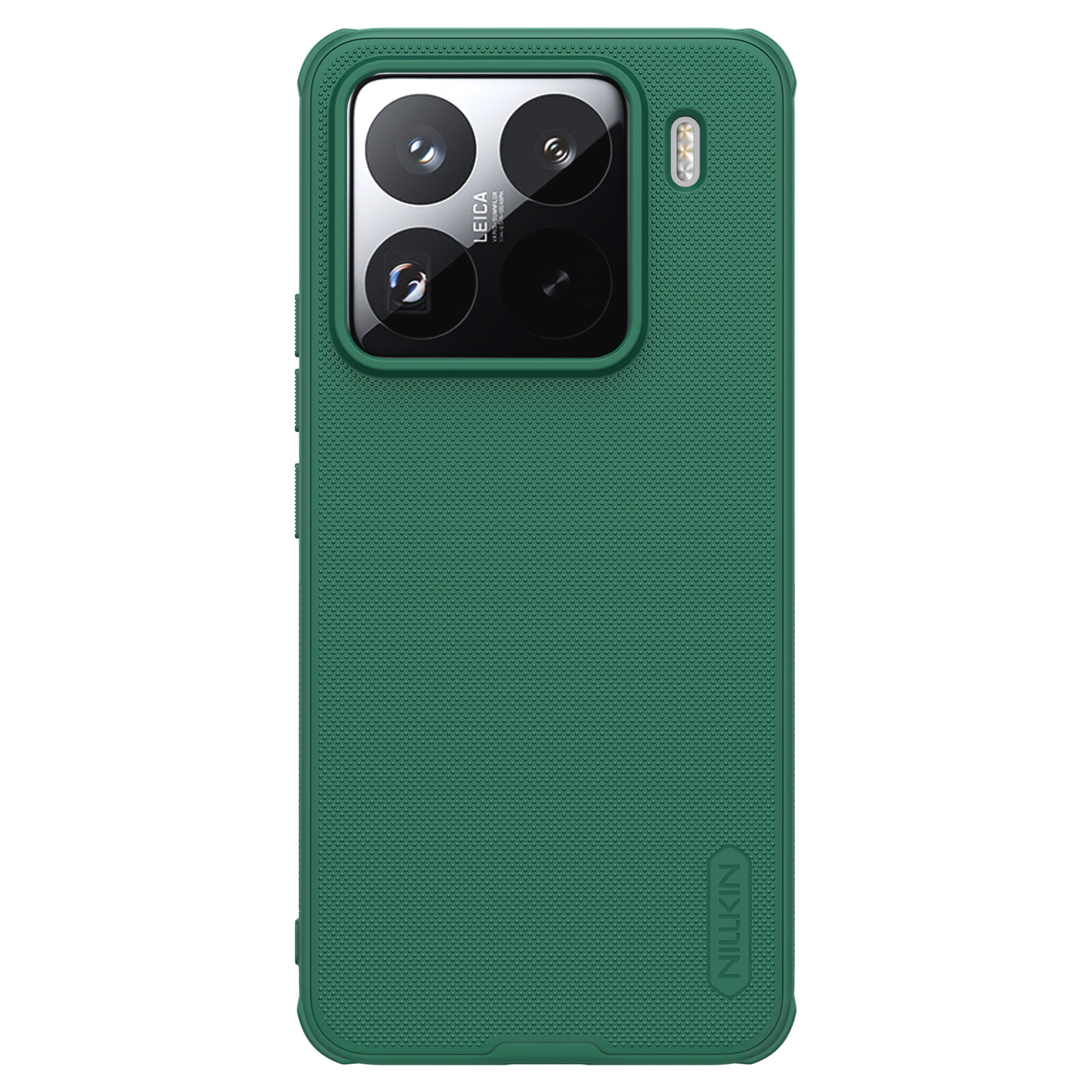 Противоударный чехол зеленого цвета (Dark Green) от Nillkin для Xiaomi 15 Pro, серия Super Frosted Shield Pro