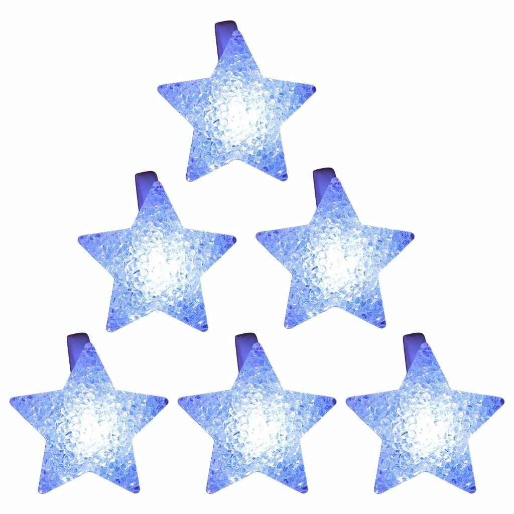 (1 упаковка из 6 штук) Светящиеся звездочки на запястье (новые)-белый