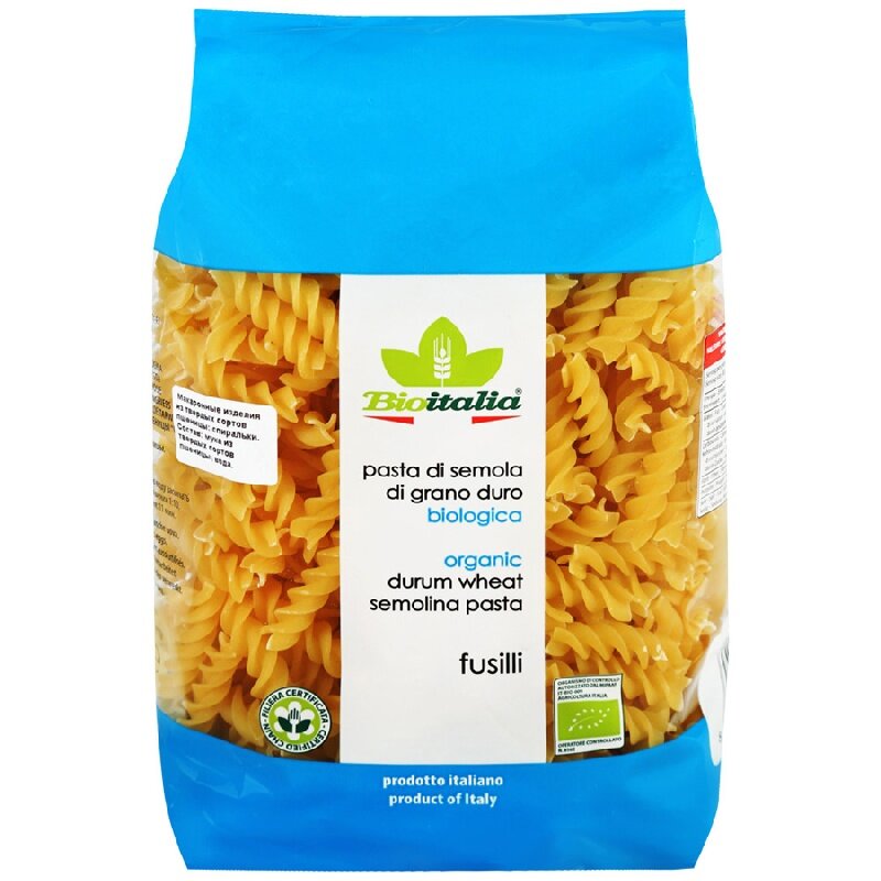 Макароны BIOITALIA Fusilli спиральки фигурные 500