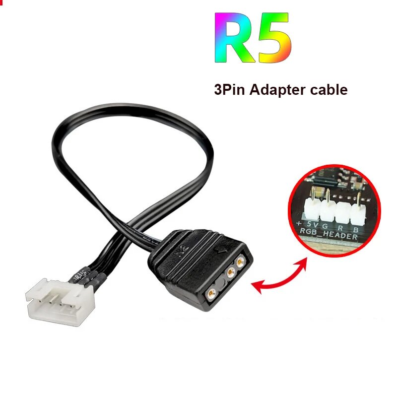 Кабель-адаптер OULLX для COOLMOON R5 5V 3Pin-6Pin-4Pin R5 3Pin
