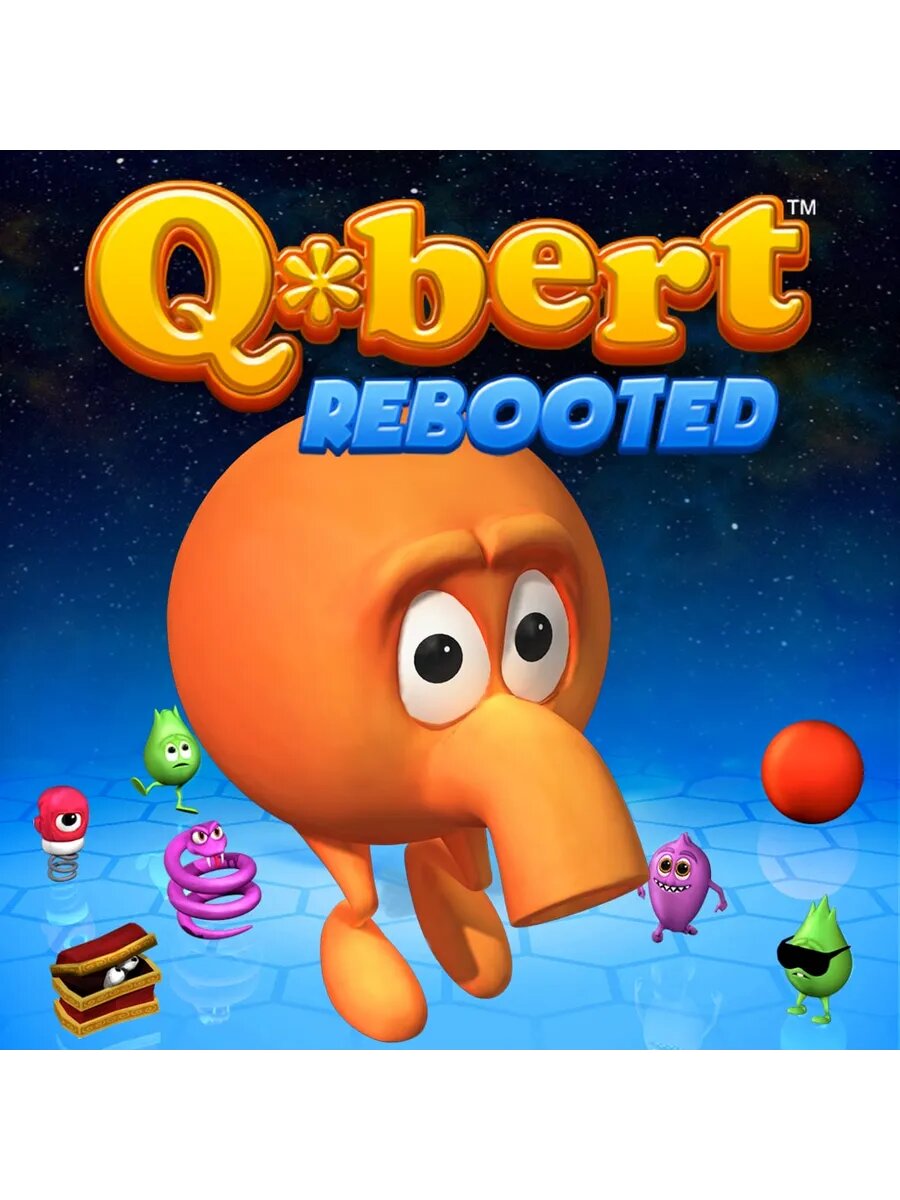 A Q*bert: Rebooted Game and Pixels Theme Bundle PS4 & PS5