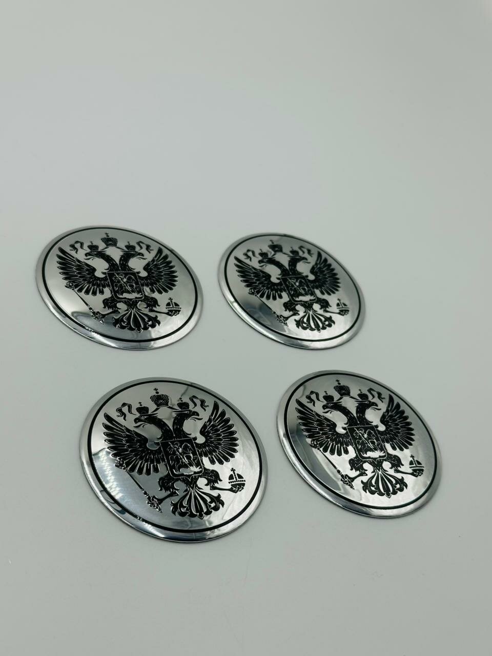 Наклейки на колесные диски Герб Алюминий 65мм