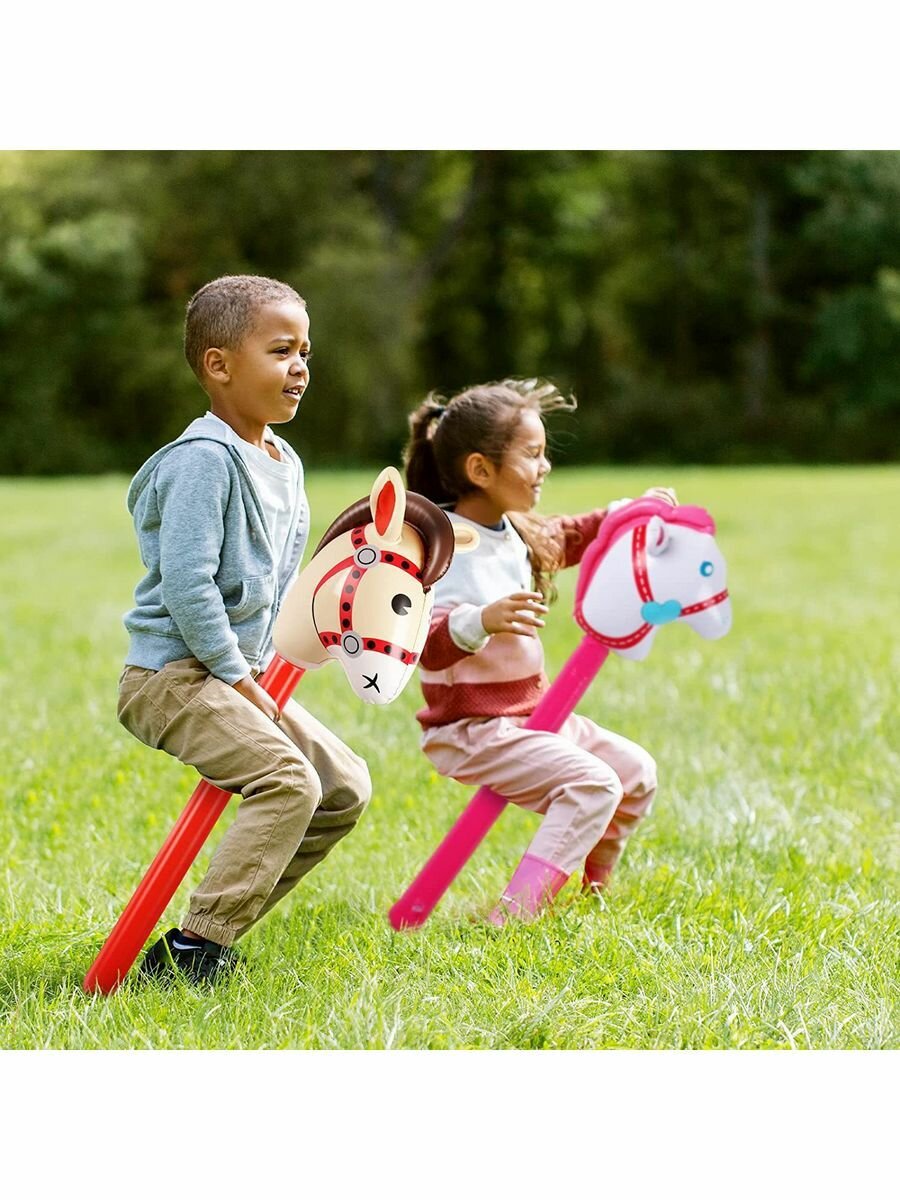 Надувная лошадь на палке Хоббихорс