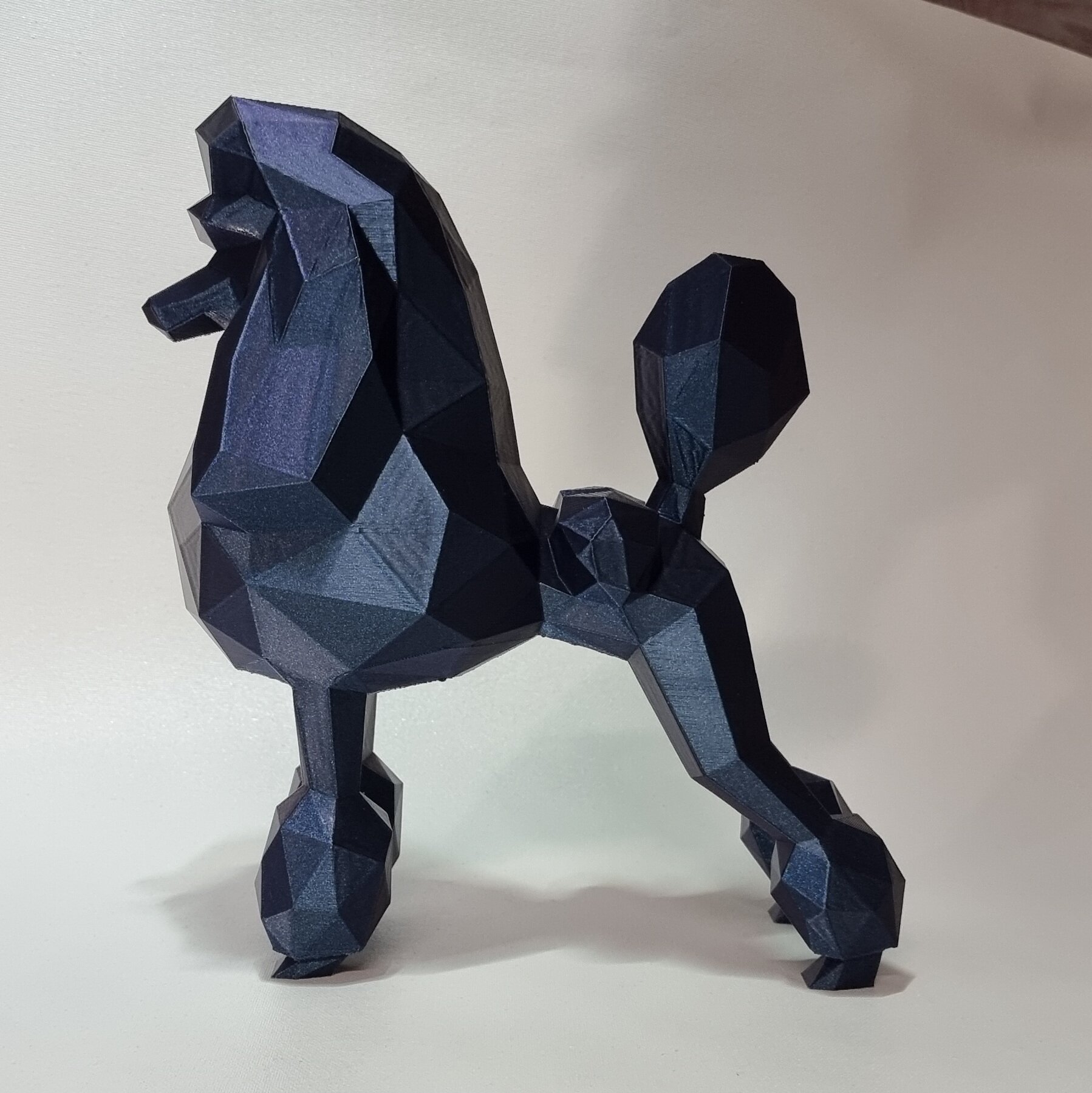 Фигурка "Королевский пудель", черный пластик BlackGalaxy, высота 25см