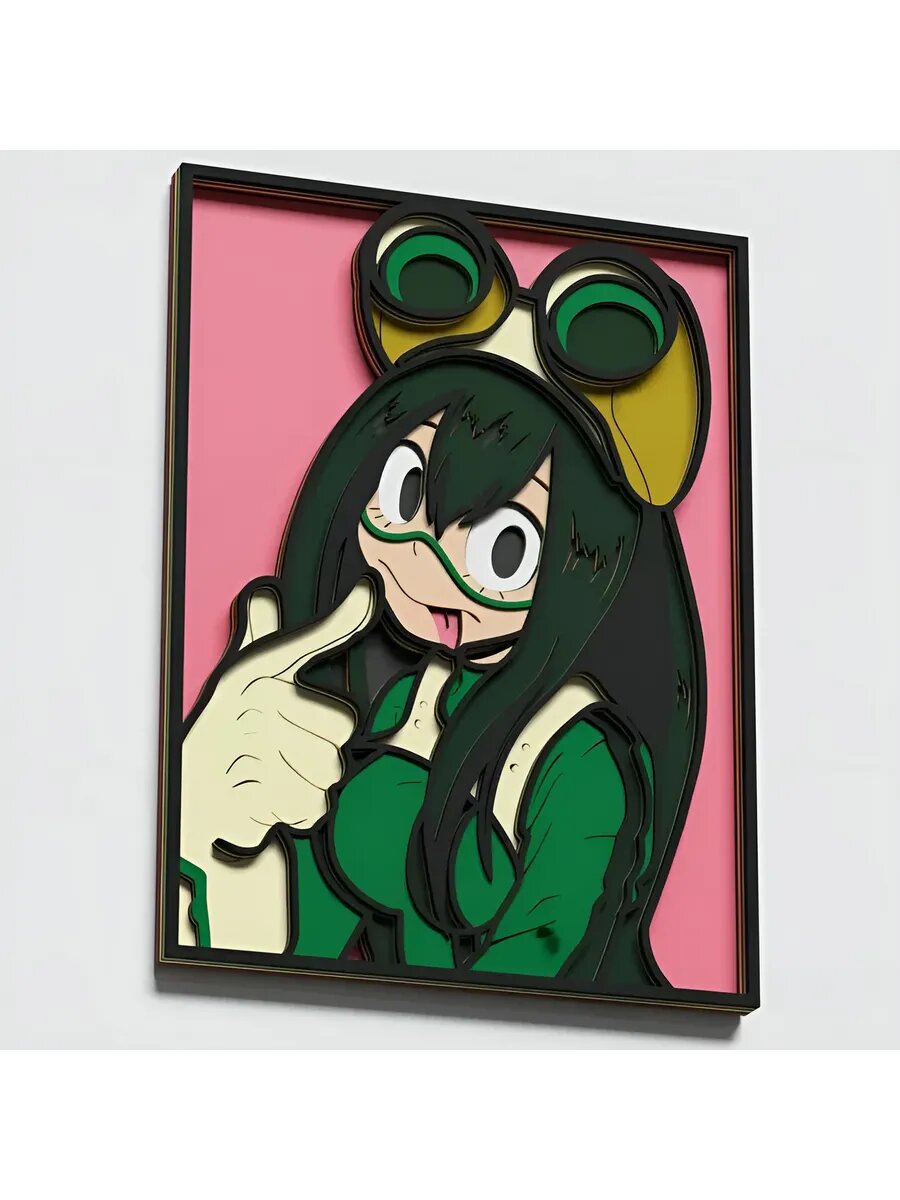 3D Картина по номерам из дерева Цую Асуи, 23x30 см