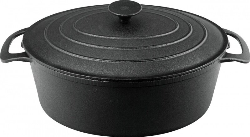 Утятница Mallony KВ32 чугунная овальная 5,8 л, с масляным термопокрытием