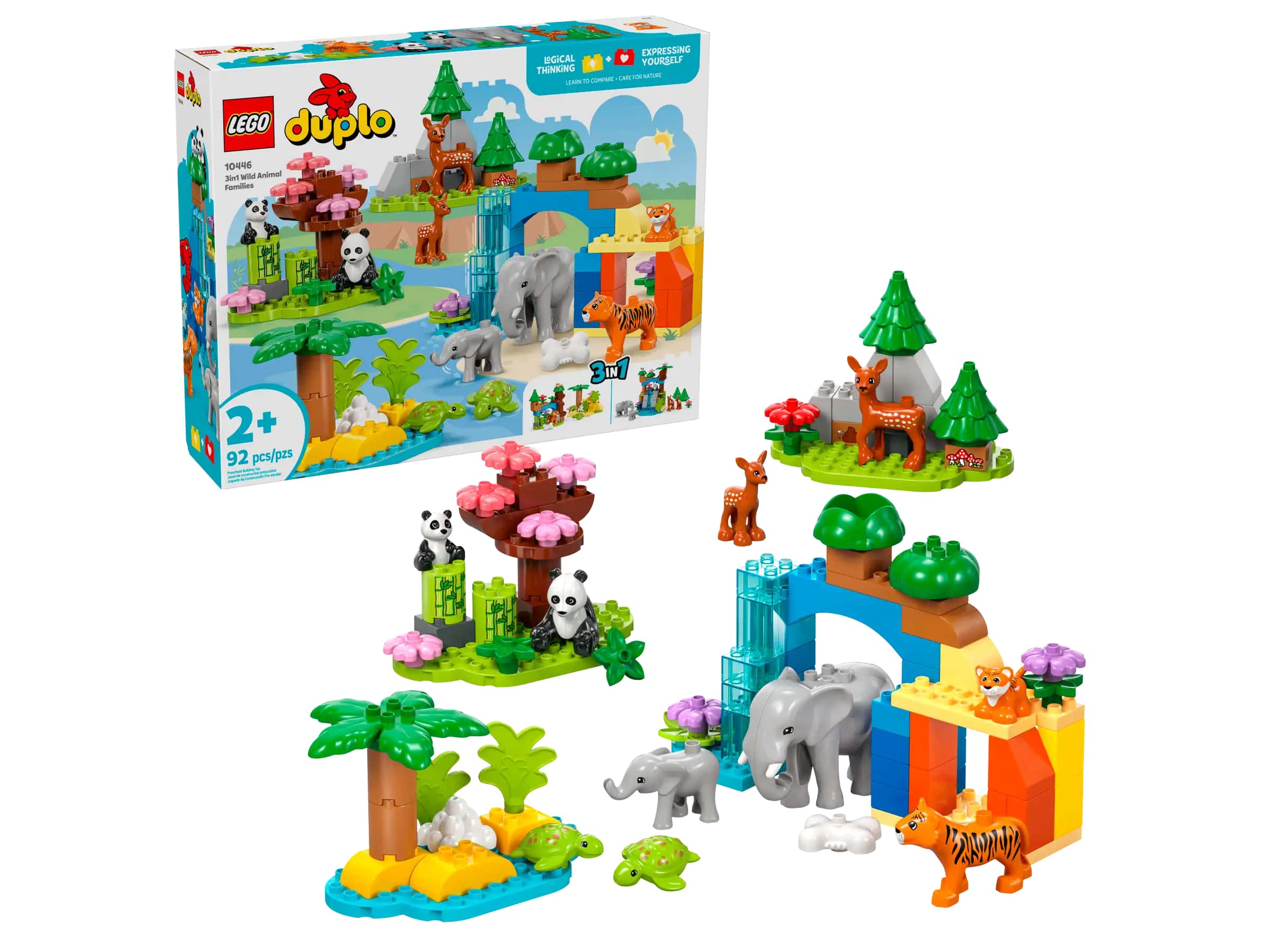 Конструктор LEGO DUPLO® 10446 Семейства диких животных: 3в1, 92 дет.