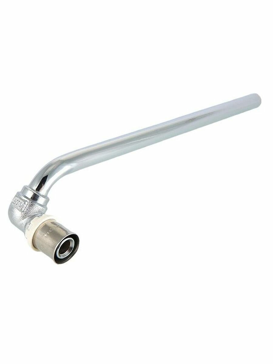 Пресс угольник радиаторный VALTEC, 20х15мм левый, трубка 15мм лат/хром L-300мм, VTm.281. LN.002015