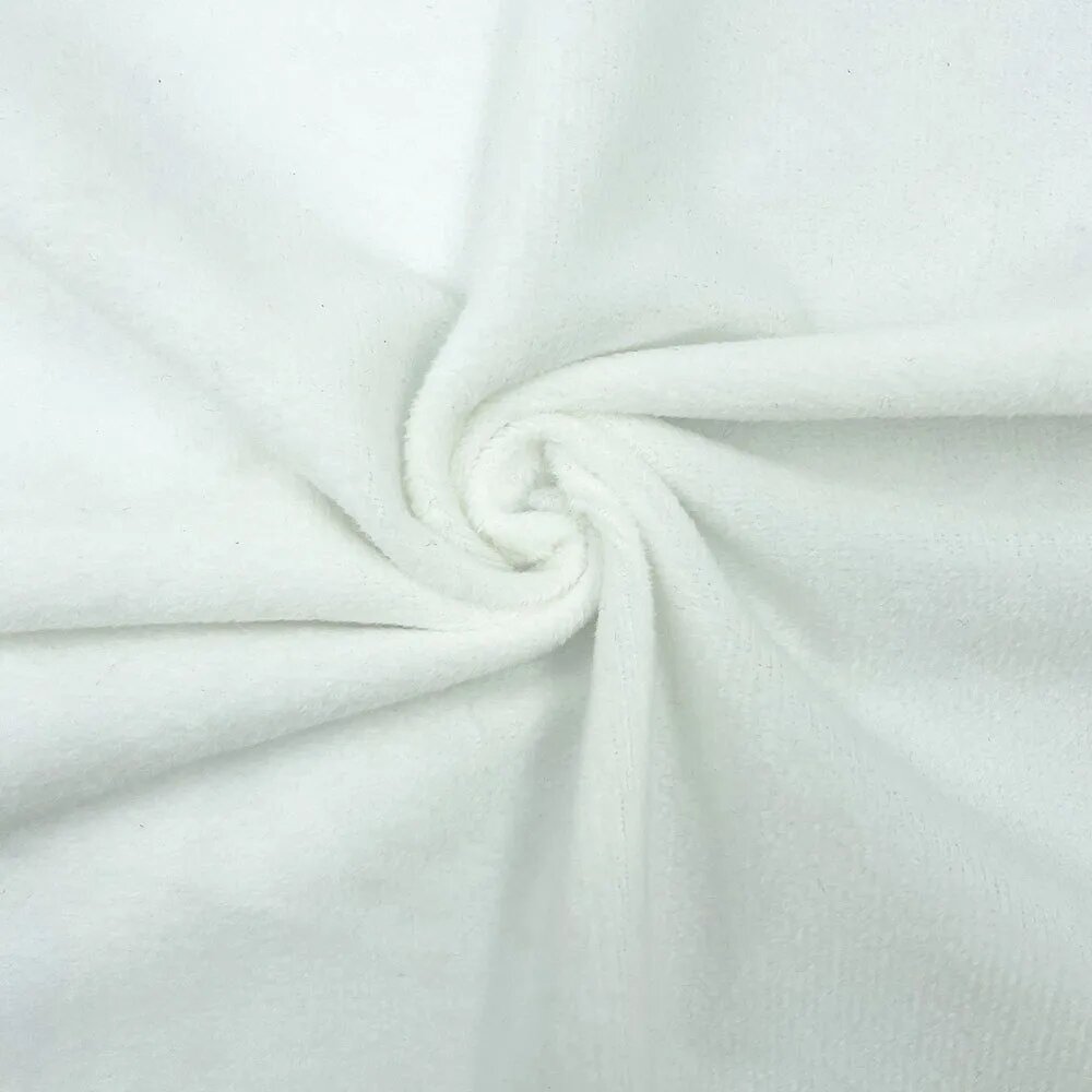 Искусственный флис, мягкий плюш Белый, WHITE, 45x150CM