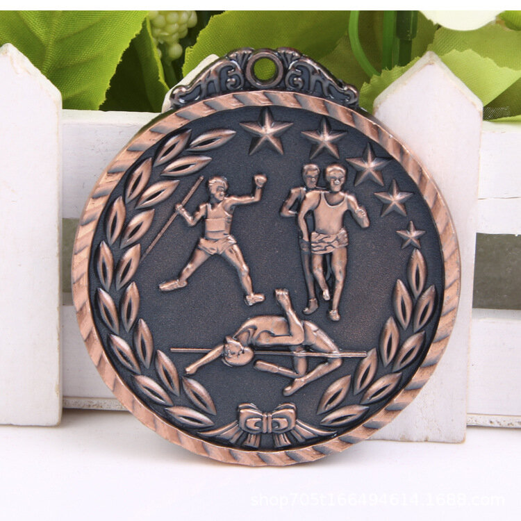 Медаль "Триатлонный марафон", медь