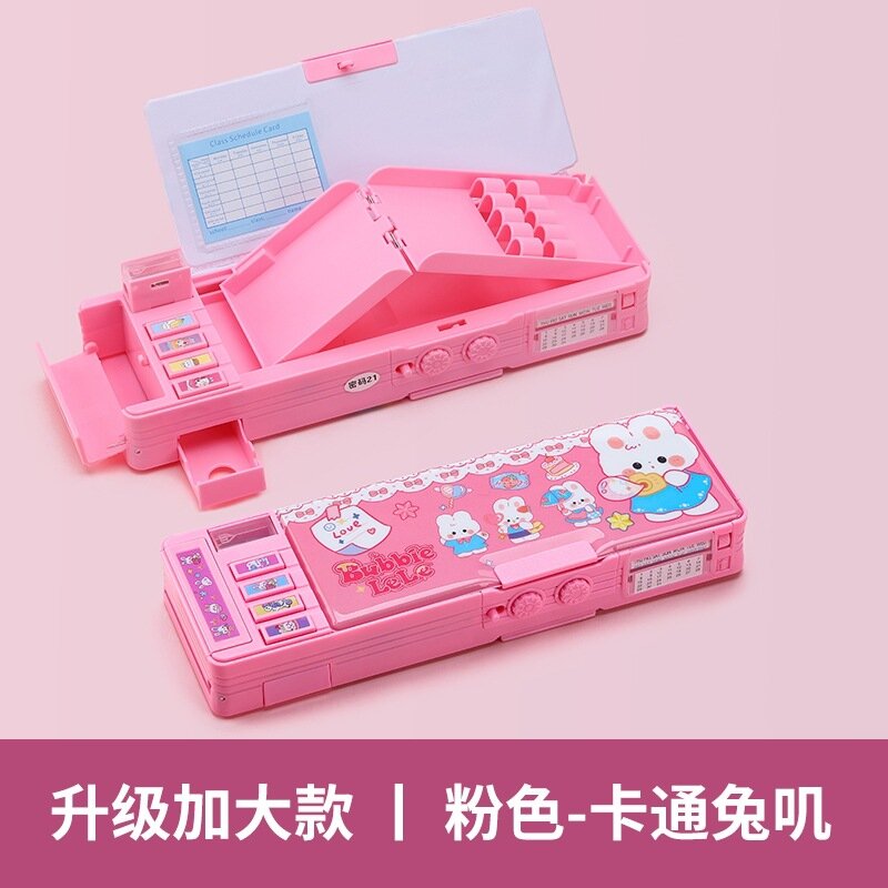 Канцелярская коробка "Трансформеры", с блокировкой паролем, двусторонняя, для ручек