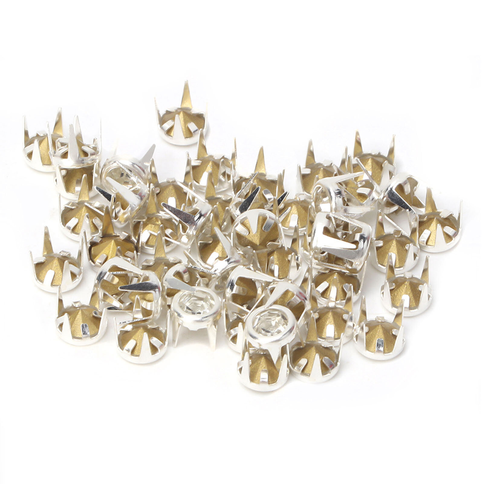 50 шт. 6 мм цветные круглые стразы класса А для самостоятельного изготовления поделок, серебристые блестящие камни