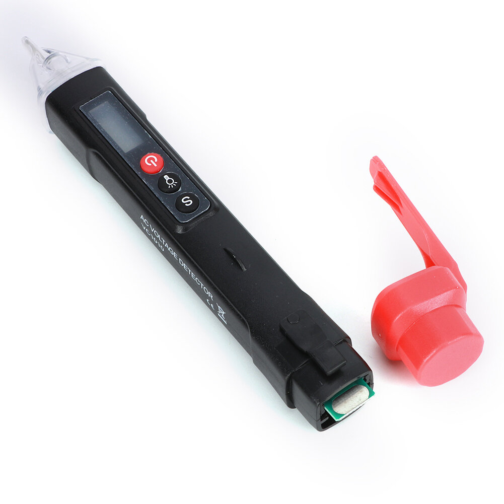 Цифровой бесконтактный детектор напряжения тока, измерительный прибор AC121000V (черный, красный)
