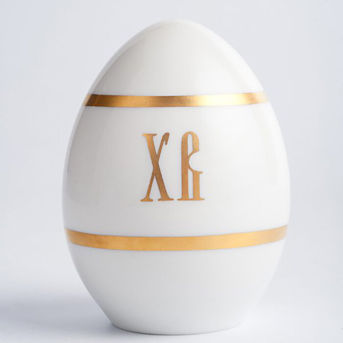 Фарфоровое пасхальное яйцо ХВ