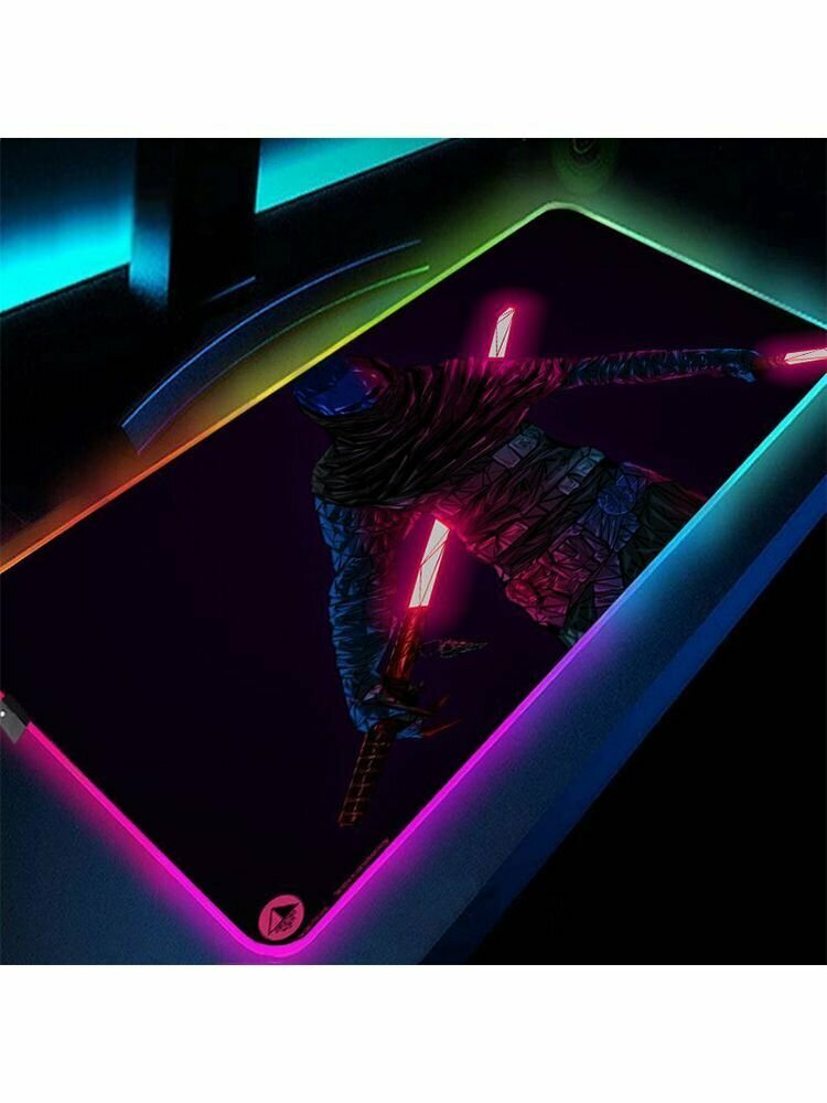 Светящийся игровой коврик для мыши Marvel Star Wars настольный с большим нескользящим резиновым ковриком 40x90 см