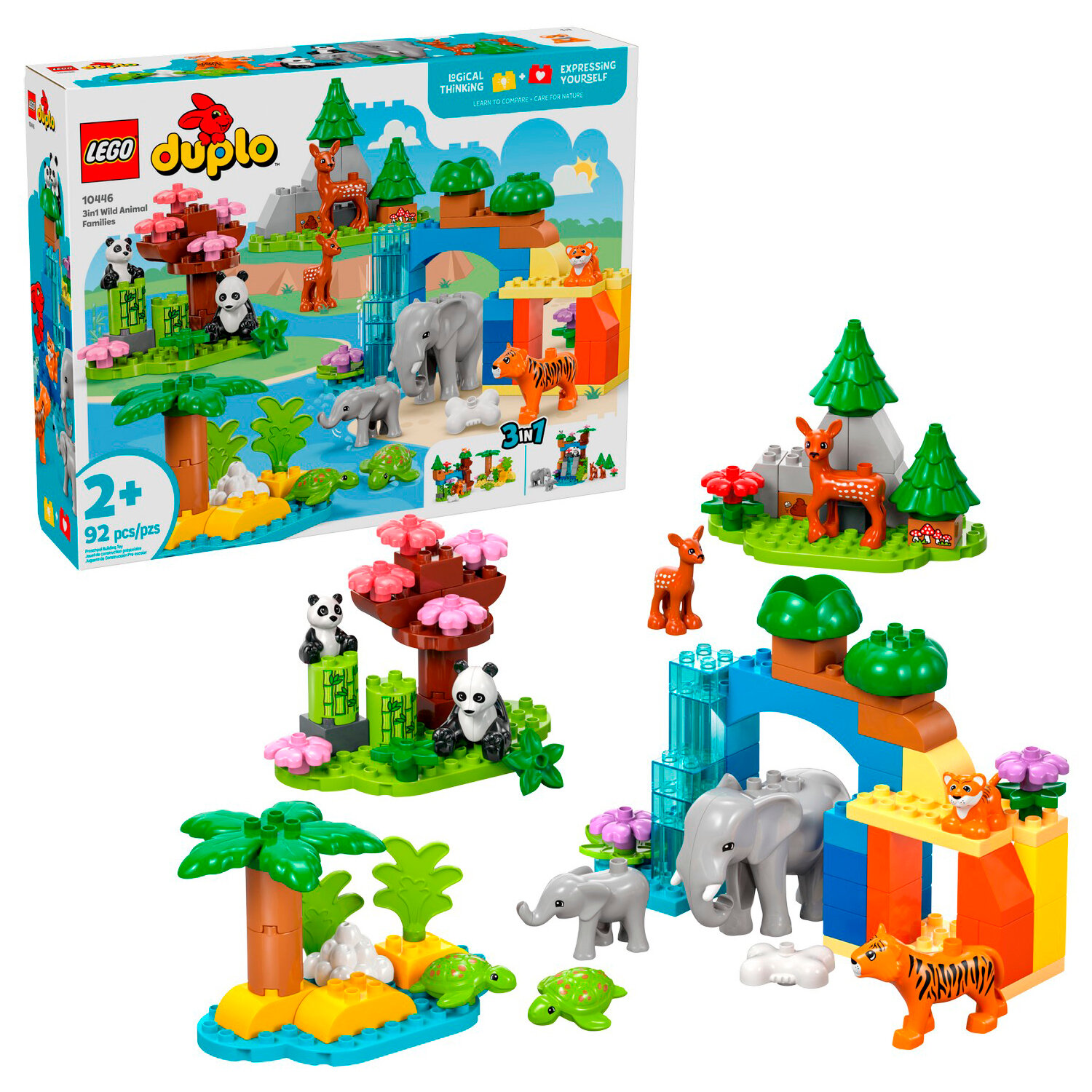 Конструктор LEGO Duplo Семейства диких животных 3-в-1