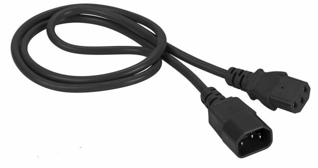 Шнур питания Lanmaster LAN-PP13L/14-2.0-BK C13-С14 проводник:3x0.75мм2 2м 220В 10А черный