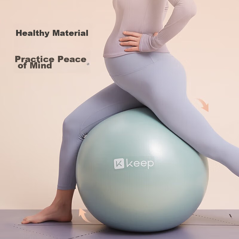 Keep 75cm Yoga Ball, Professional Anti-Burst And Non-Slip, Thickened, Highly Elastic, Pressure-Resistant, Suitable for Pregnant Women, Swiss Ball, Light Grass Green