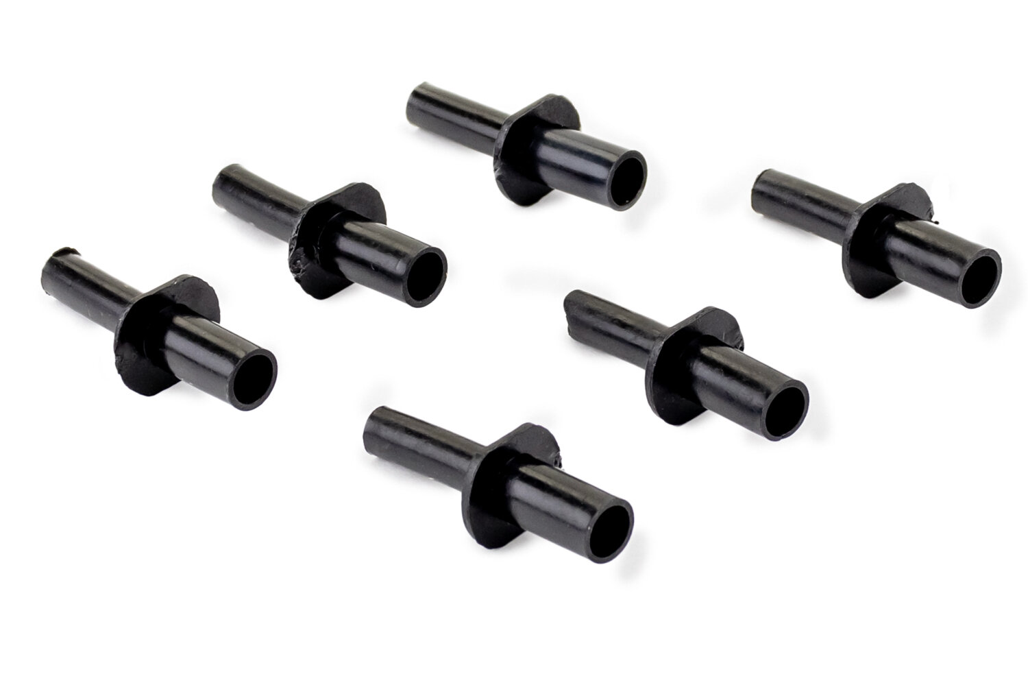 Комплект черных клипс 6 шт крепления рамки бокового окна на ВАЗ 2110 и внешних пластиковых порогов на Лада Калина Спорт