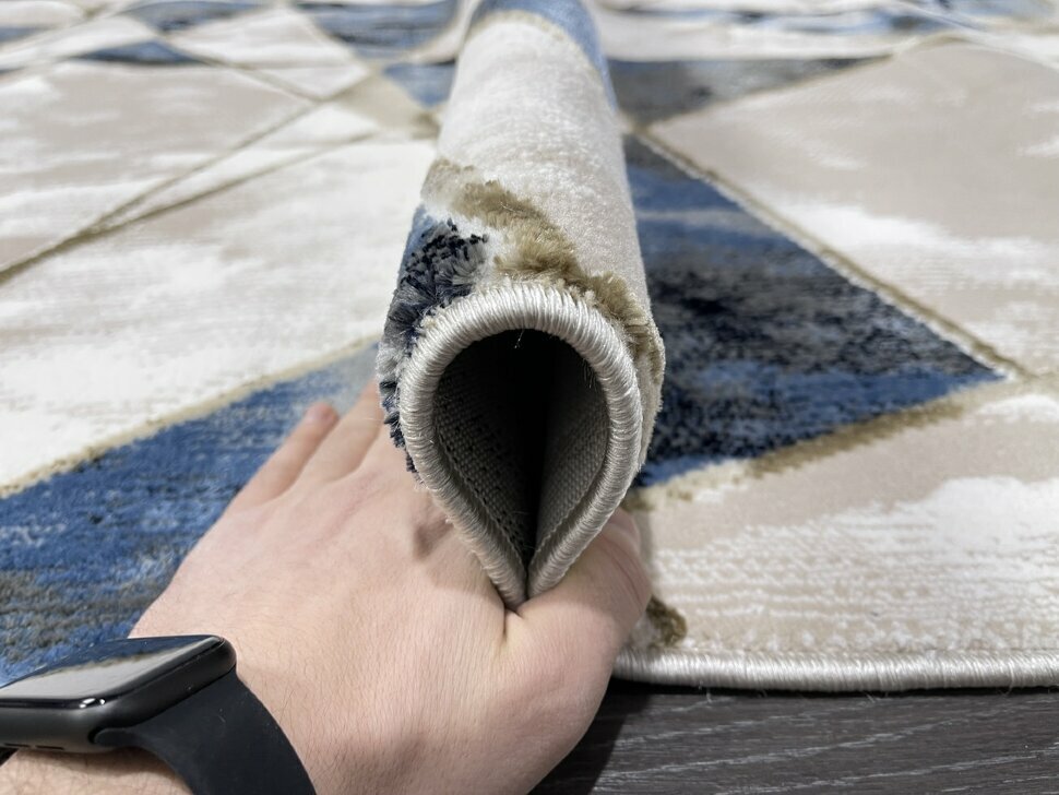 Ковер, Прямой, Бежевый, Синий, Серый, Золотисто-коричневый, Современный, на пол, в гостиную, спальню, в ассортименте (80 см. на 150 см.)