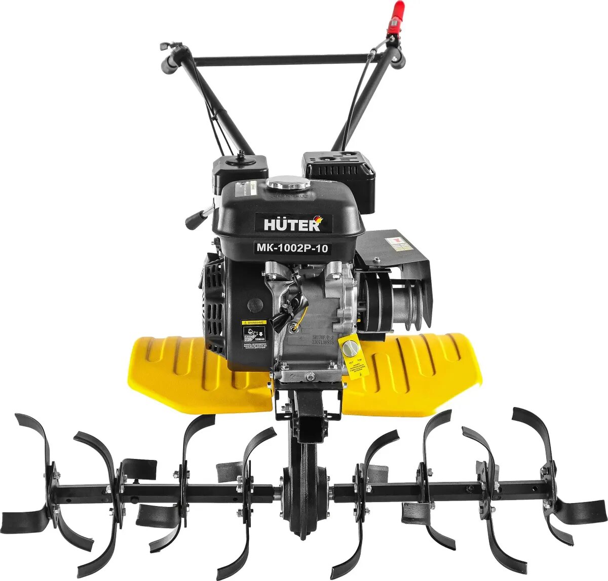 70/5/47 / Мотоблок Huter MK-1002P-10, бензиновый, 5.5кВт, 7.5л. с. (комплект из 2-х коробок) [70/5/47