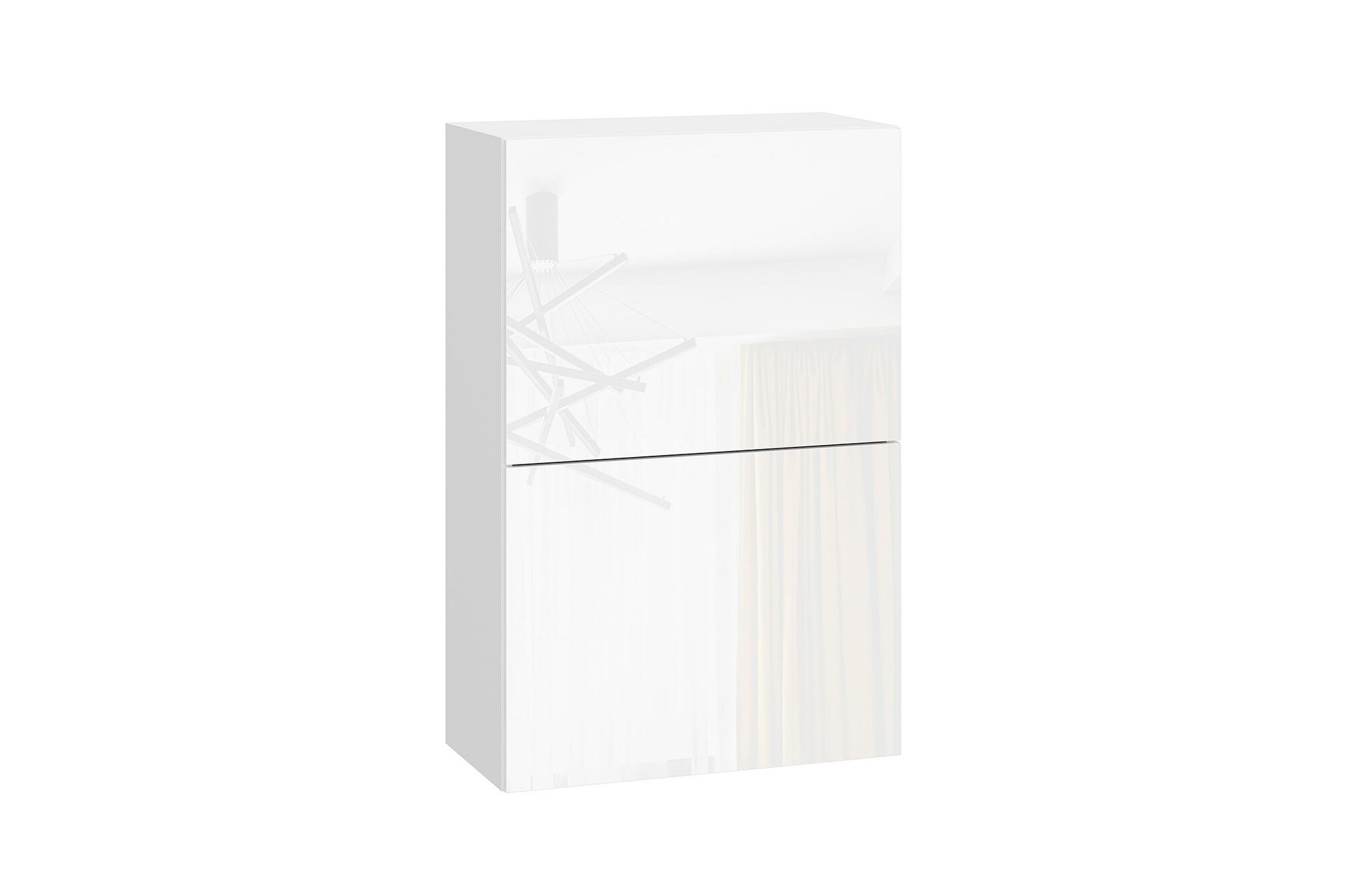 Шкаф верхний высокий барный Нонтон Монора, 60х29х91 см, белый / белый глянец