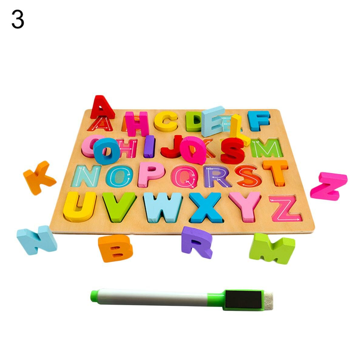 Childrenworld Деревянный алфавит Математические головоломки с числами Доска с ручкой для письма Развивающая детская игру