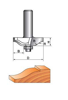 Фреза Globus 2104 R4 кромочная калевочная