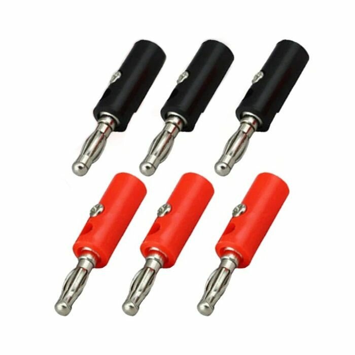 Штекер на акустический кабель Banana позолоченный, винт- 6 шт.