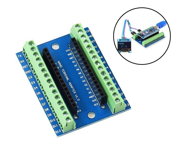 Nano адаптер v1.0 Shield для ардуино с винтовыми зажимами