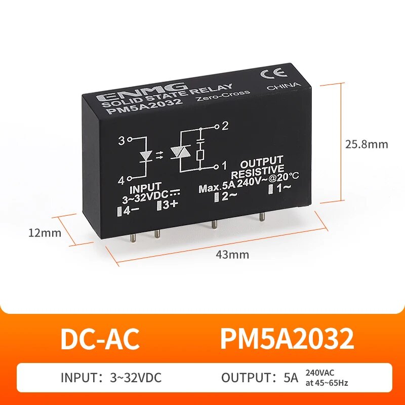 Твердотельное реле ENMG PM5A2032 DC-AC 3-32В