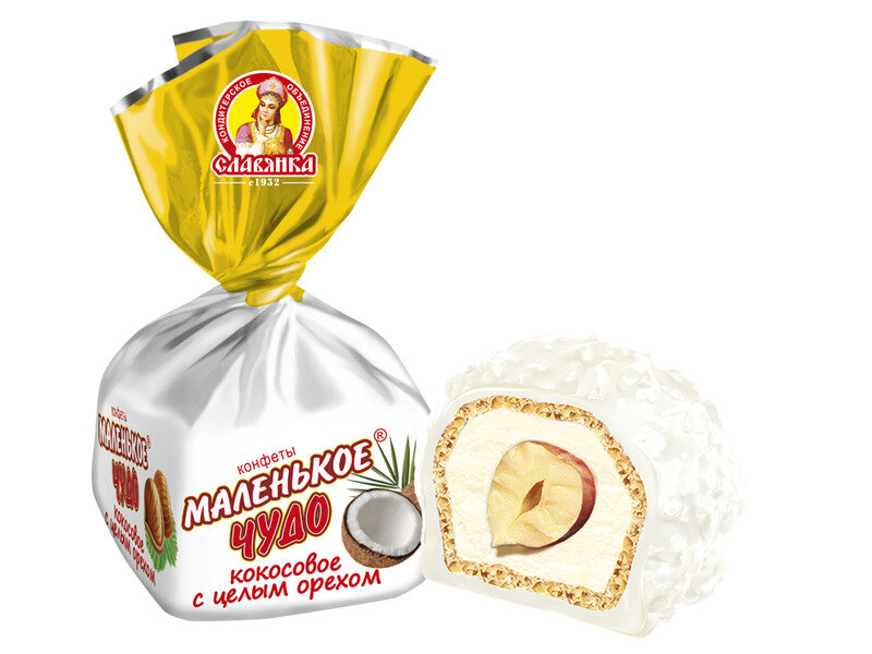 Конфеты "Маленькое чудо" кокосовое Славянка 1 кг