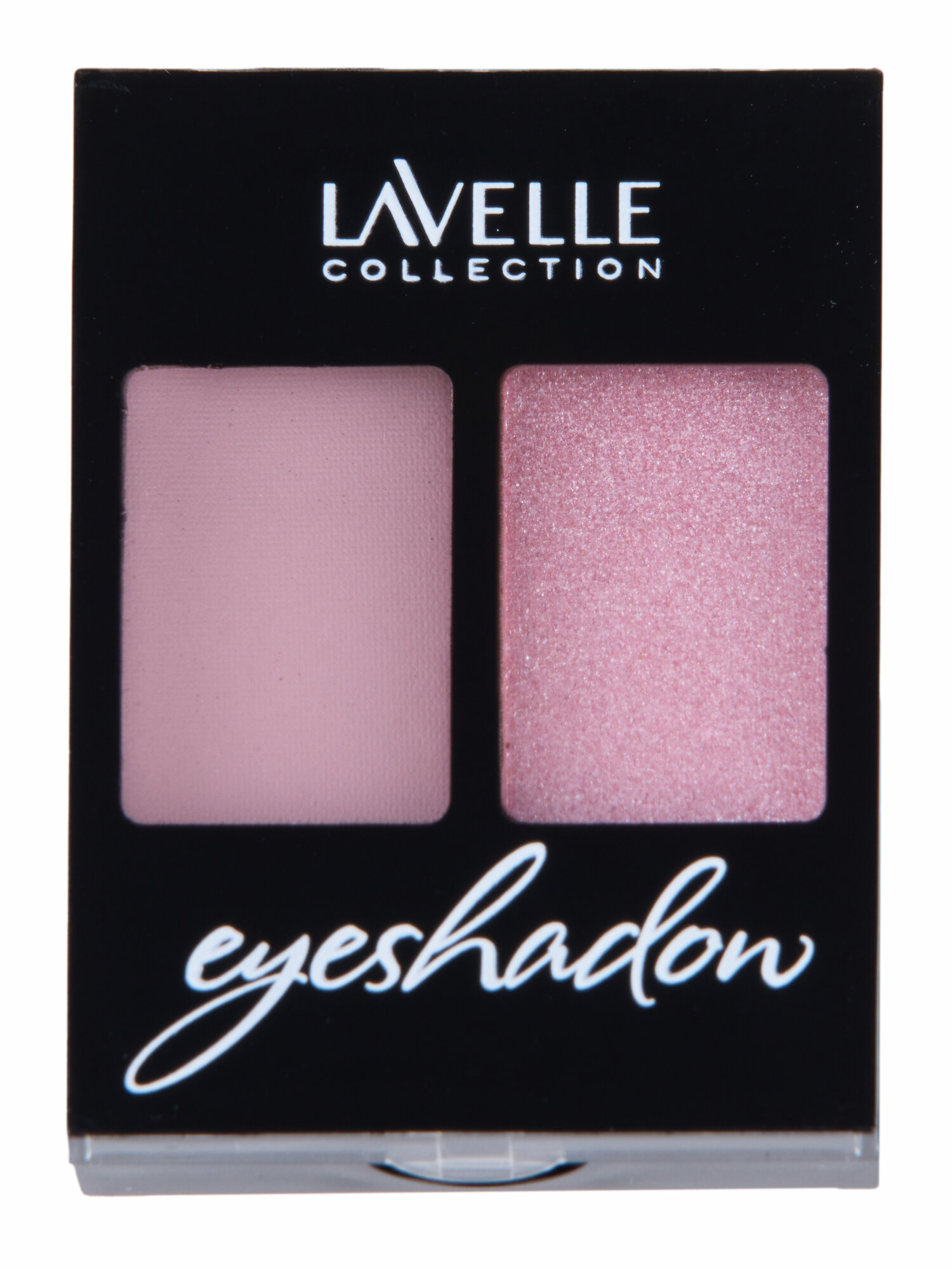 Тени для век Lavelle Collection двухцветные, тон 04 бледно-розовый / розовый шиммер