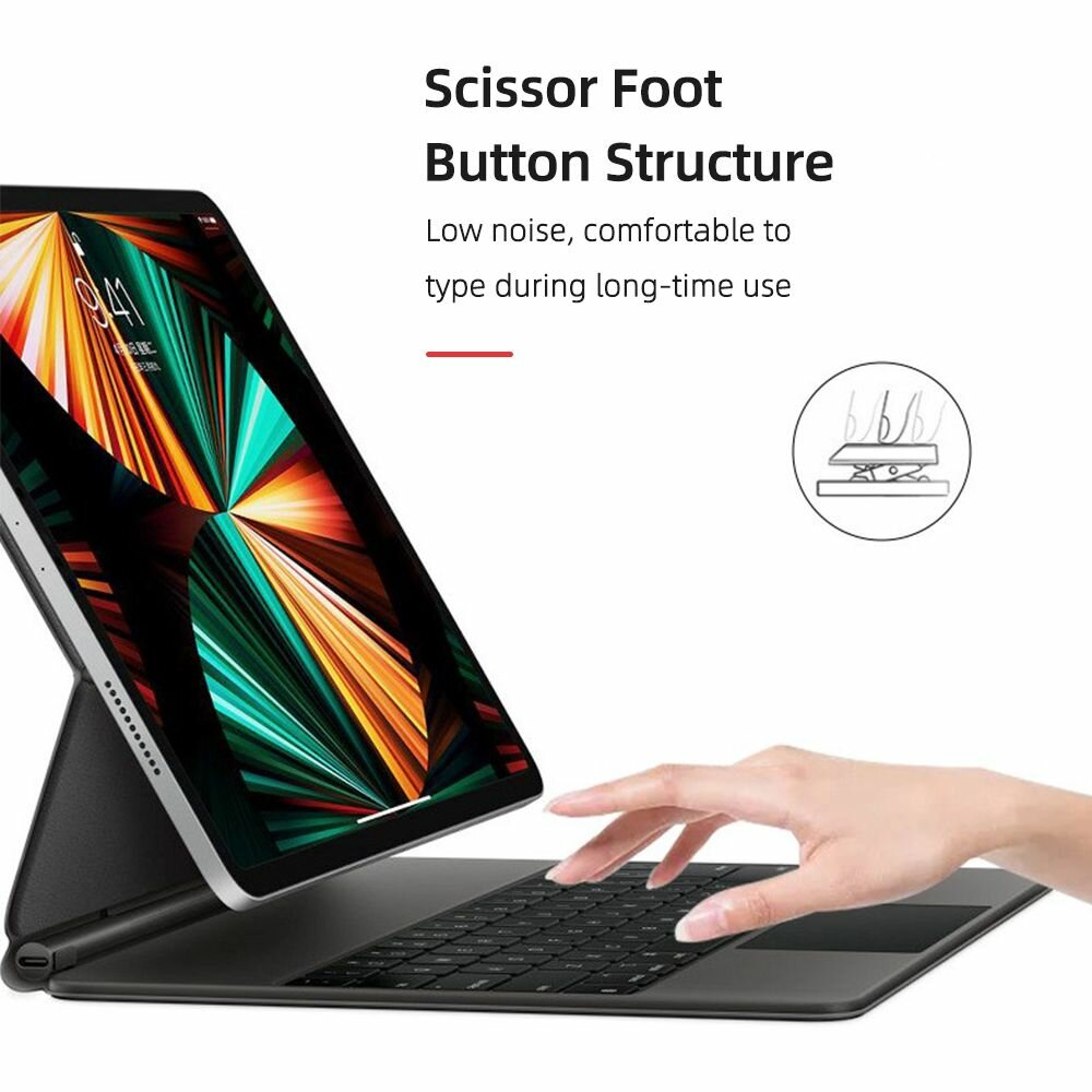 Магнитная Bluetooth-клавиатура QM003, подходит для iPad Pro 12,9 дюйма, 12,9 дюйма, 2018 2