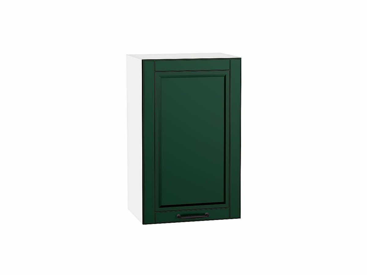 Шкаф верхний с 1-ой дверцей Дублин, цвет фасада Special Green, цвет каркаса Белый, 716*450*318 мм