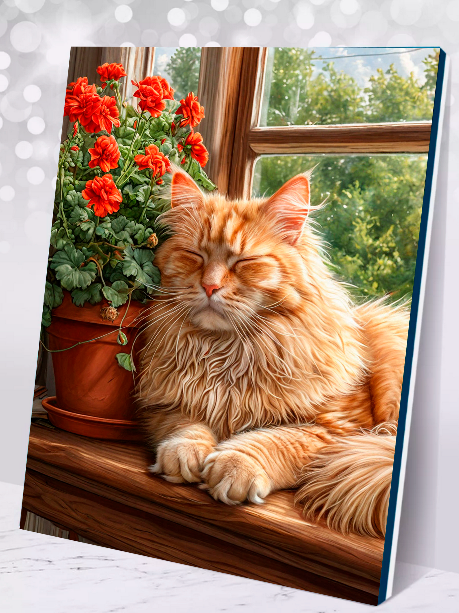 Картина по номерам Рыжий кот 40х50 см, хлопковый холст на подрамнике, акрил, АртТойс