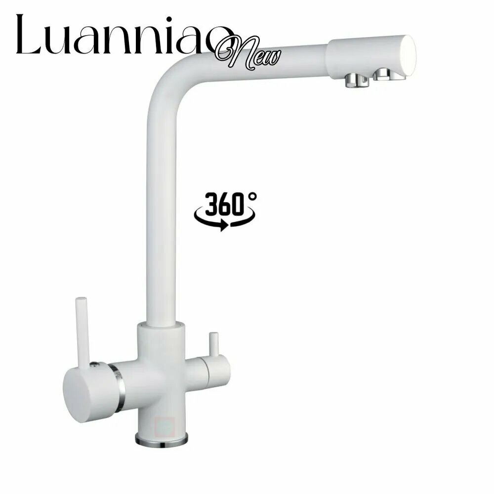 Смеситель Luanniao 620 для кухни, с подключением фильтра, с краном для воды, PVD покрытие, латунь