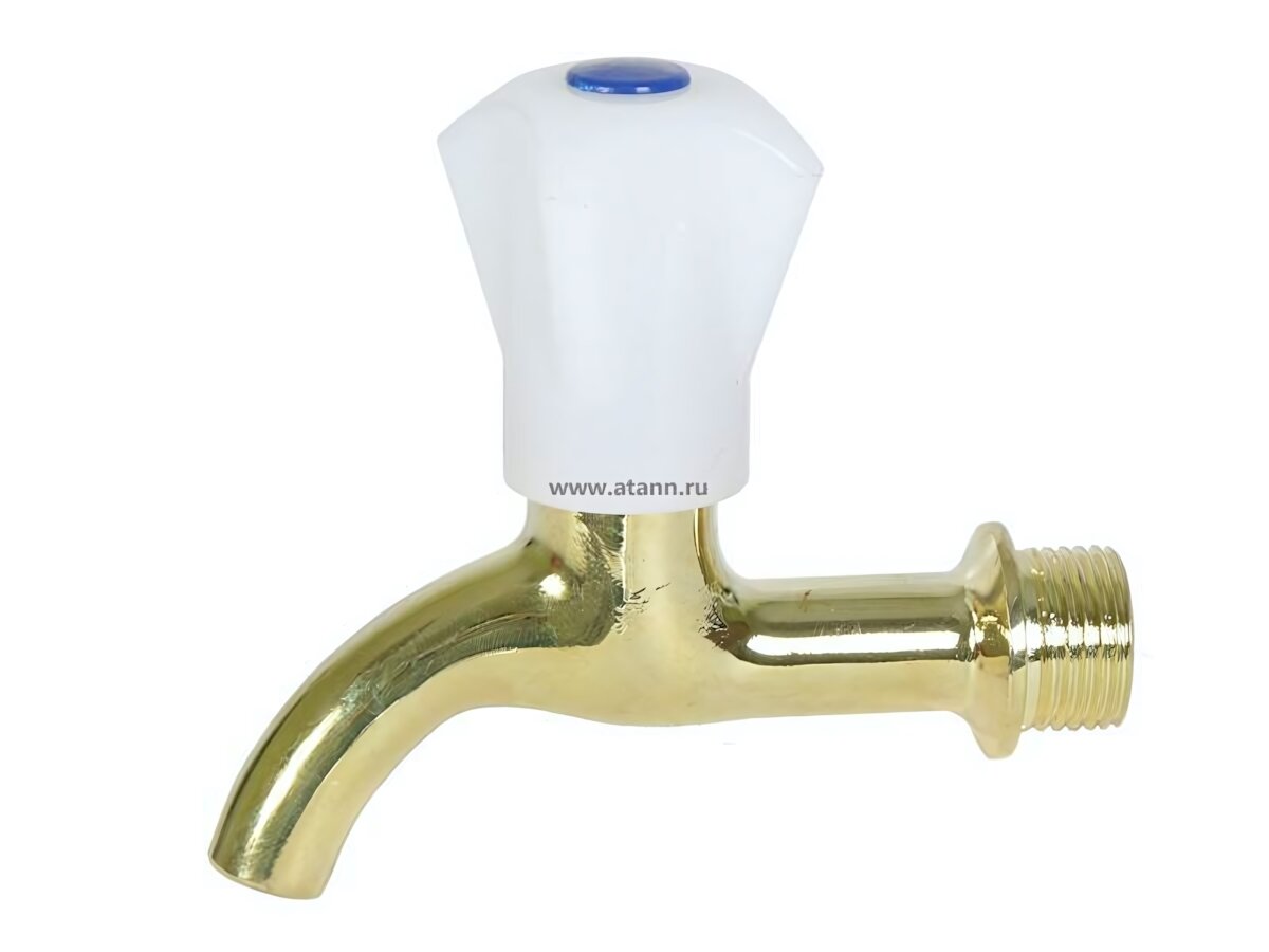 Кран водоразборный «СССР» золотистый, латунь, резьба 1/2″, модель DS-820