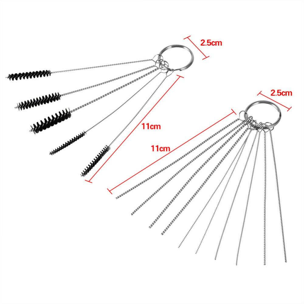Набор для удаления карбюратора с карбюратором, 10 чистящих игл и 5 щеток, наборы инструментов, автомобильные аксессуары