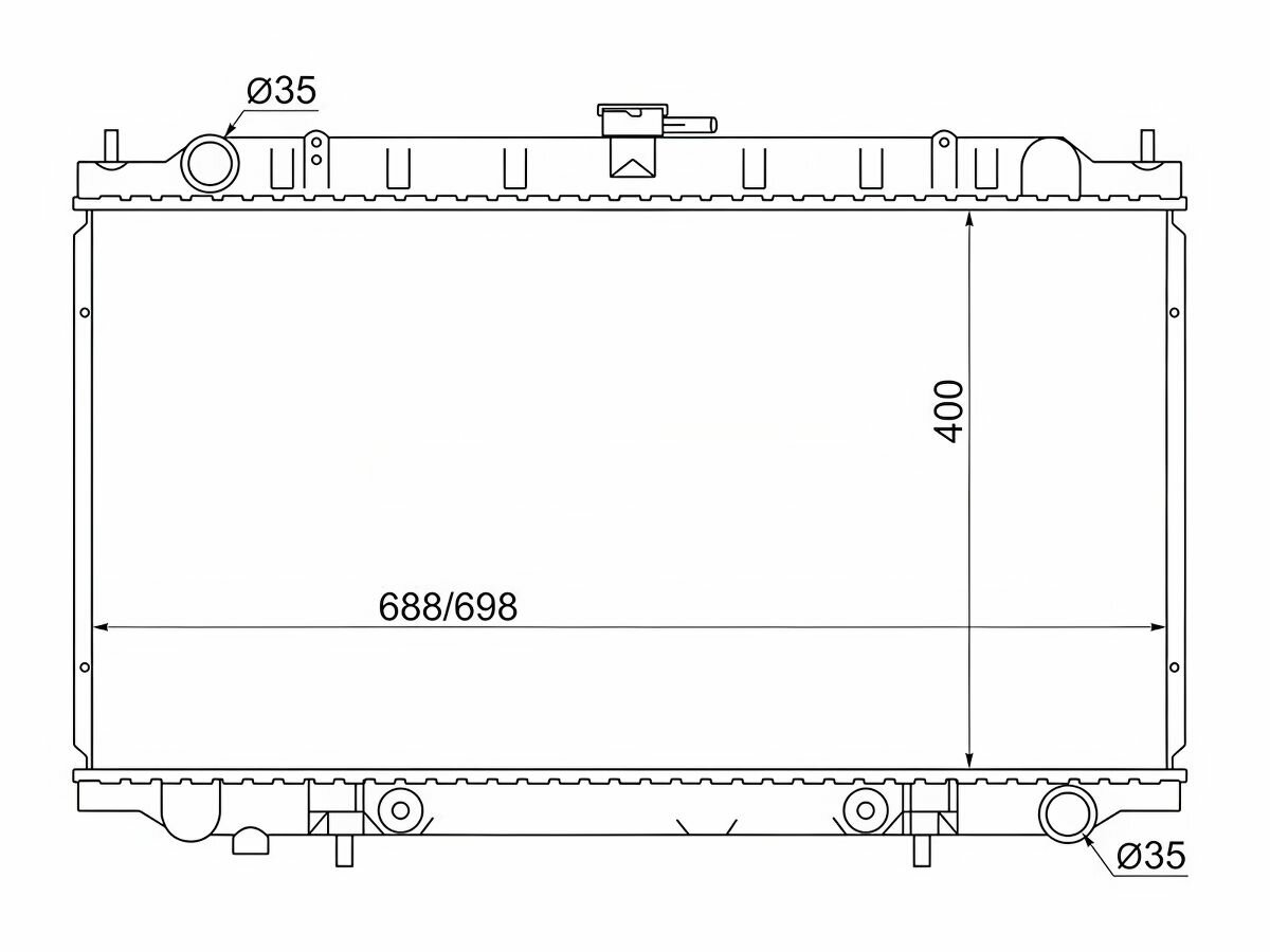 Радиатор охлаждения двигателя для Инфинити I30, Ниссан Цефиро, Максима арт NS000432 SAT