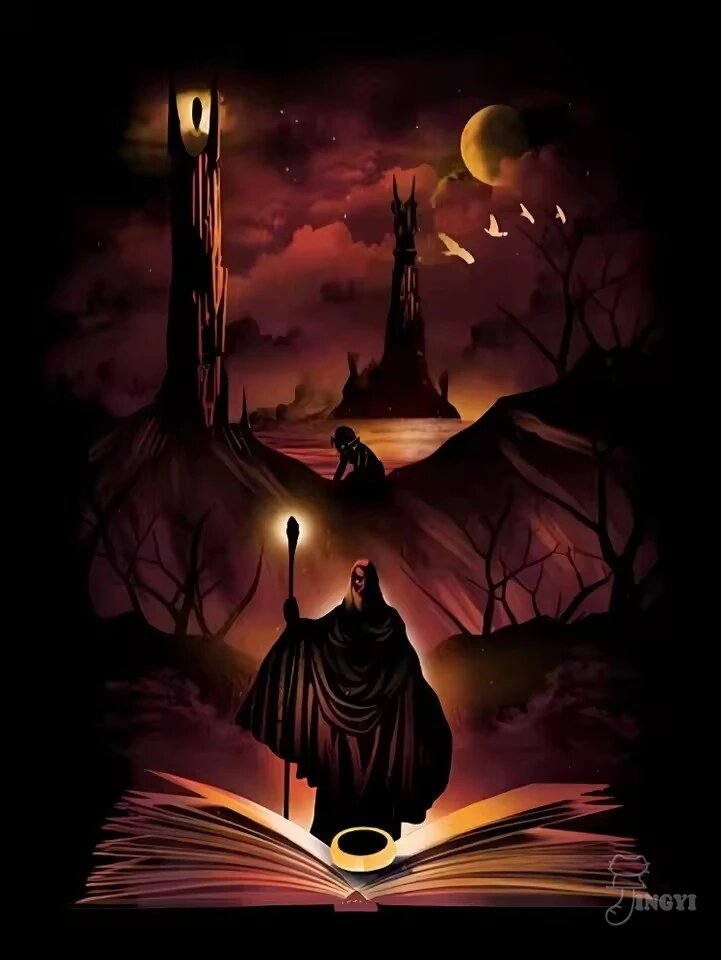 Алмазная мозаика на подрамнике "Властелин колец" круглые бриллианты 40х50см