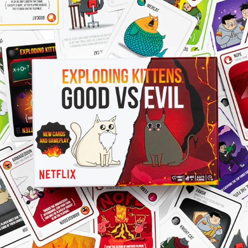 Настольная карточная игра Настольная Exploding Kittens Good vs Evil Игра (Карточная) Новая версия игры=v=
