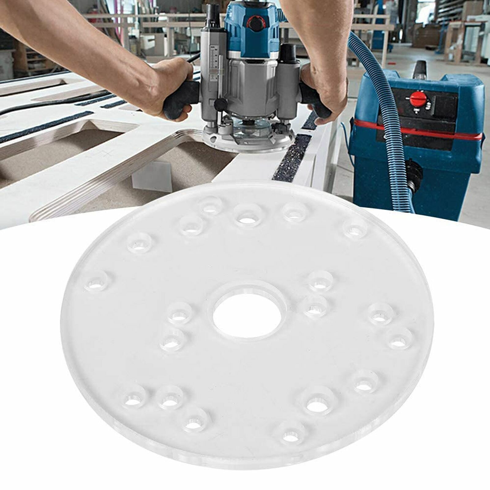 Универсальная акриловая базовая пластина для фрезера с центрирующими винтами для отделочных фрезеров Вспомогательный инструмент для деревообработки