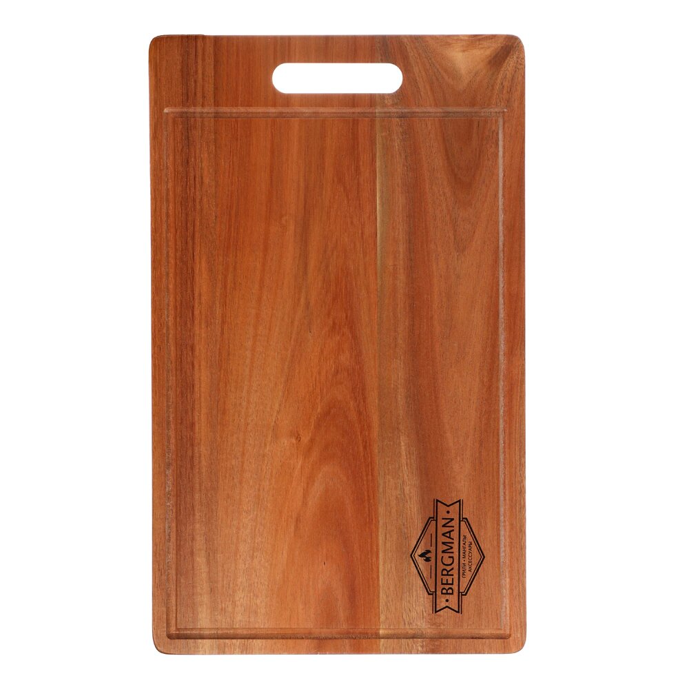 Разделочная доска BERGER, акация, 43 х 26 см, с желобками, натуральное дерево