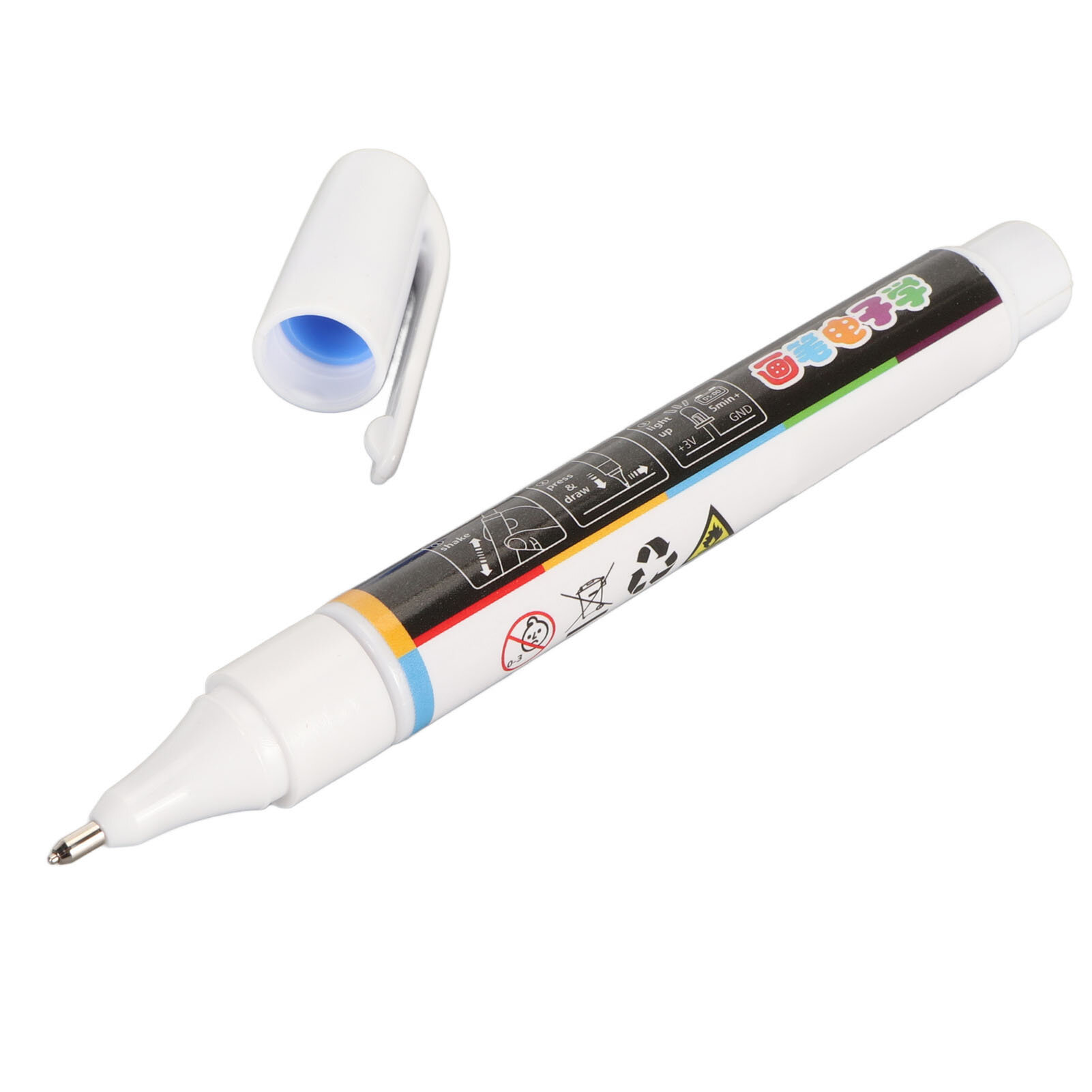 Conductive Pen 6ML Circuit Repair Quick Drying Ink for Science Experiment Black